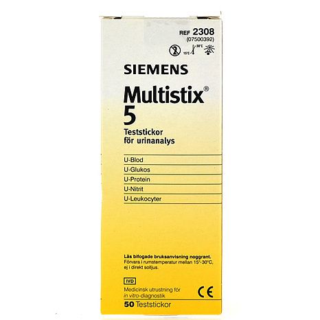 Siemens Multistix 5 (urinanalyse) - 50 stk - Med24.dk