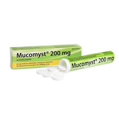 Mucomyst 200mg - 25 brusetabletter - Med24.dk