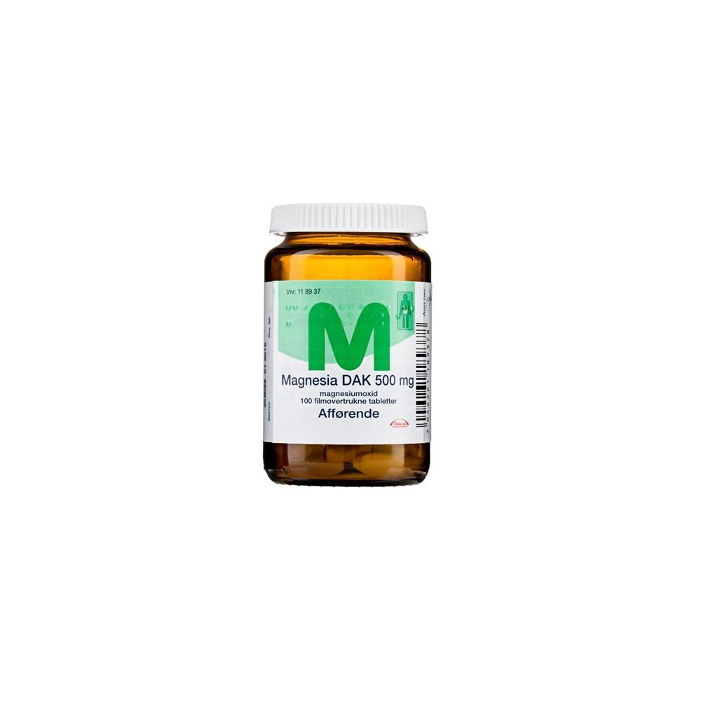 Magnesia 500mg - 100 stk - Med24.dk