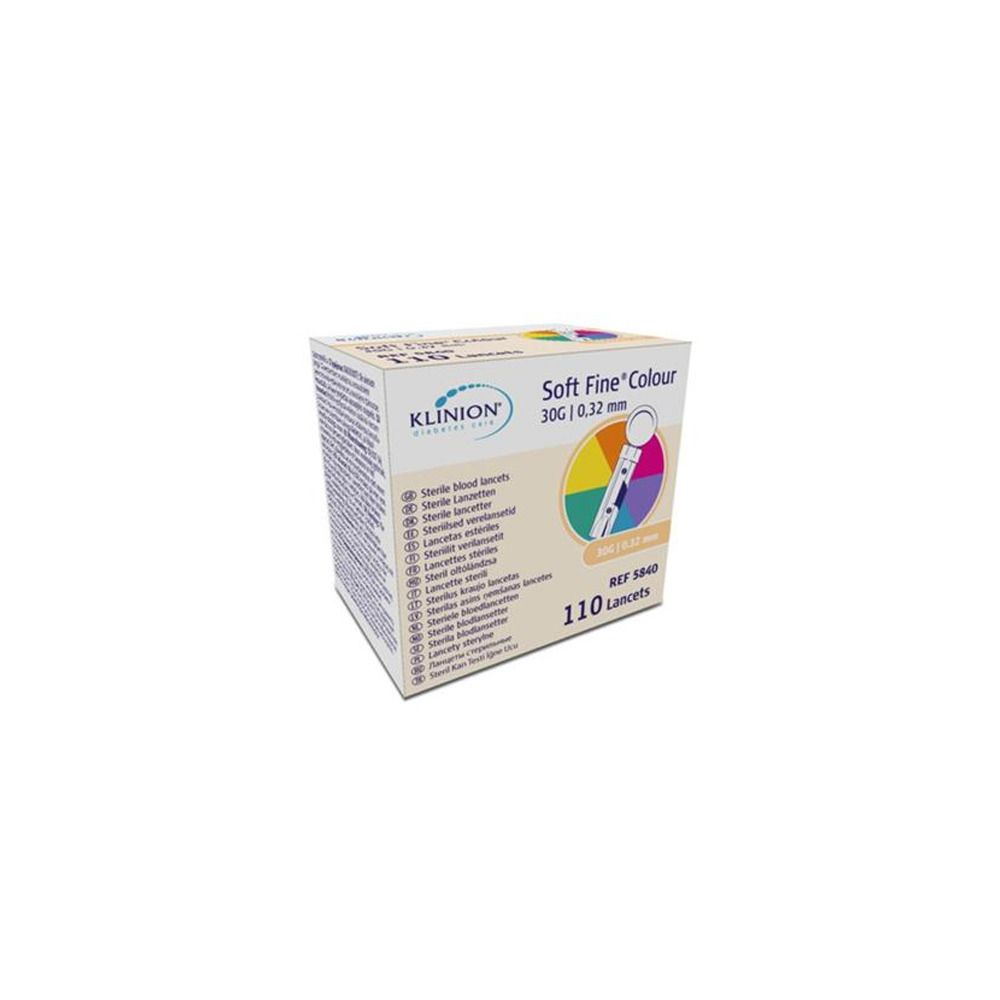 Klinion Softfine Lancet, Steril, 30G - 110 stk - Med24.dk