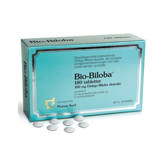 Bio-Biloba 100 Mg - 180 Tabl. - Med24.dk