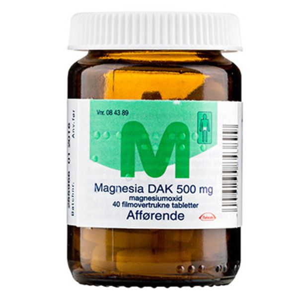 Magnesia 500 mg - 40 stk. - Med24.dk