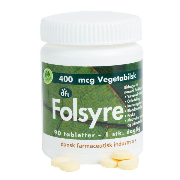 Køb Folsyre, 400 mcg - 90 tabl. billigt hos Med24.dk
