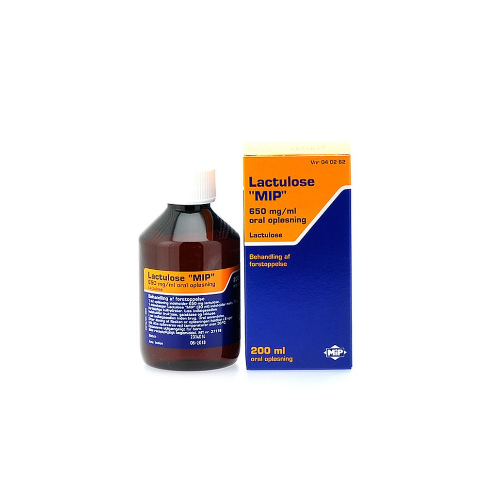 Lactulose MIP 650 mg/ml oral opl. - 200 ml - Med24.dk