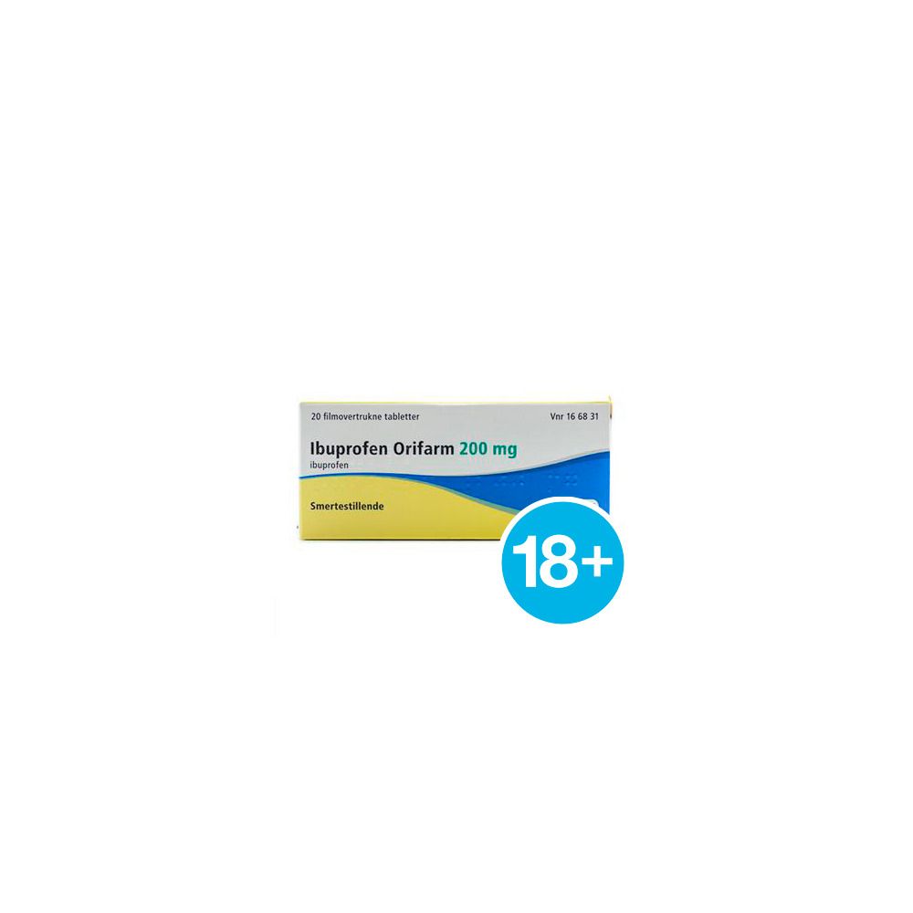 Ibuprofen Orifarm 200 mg - 20 tabletter - Med24.dk