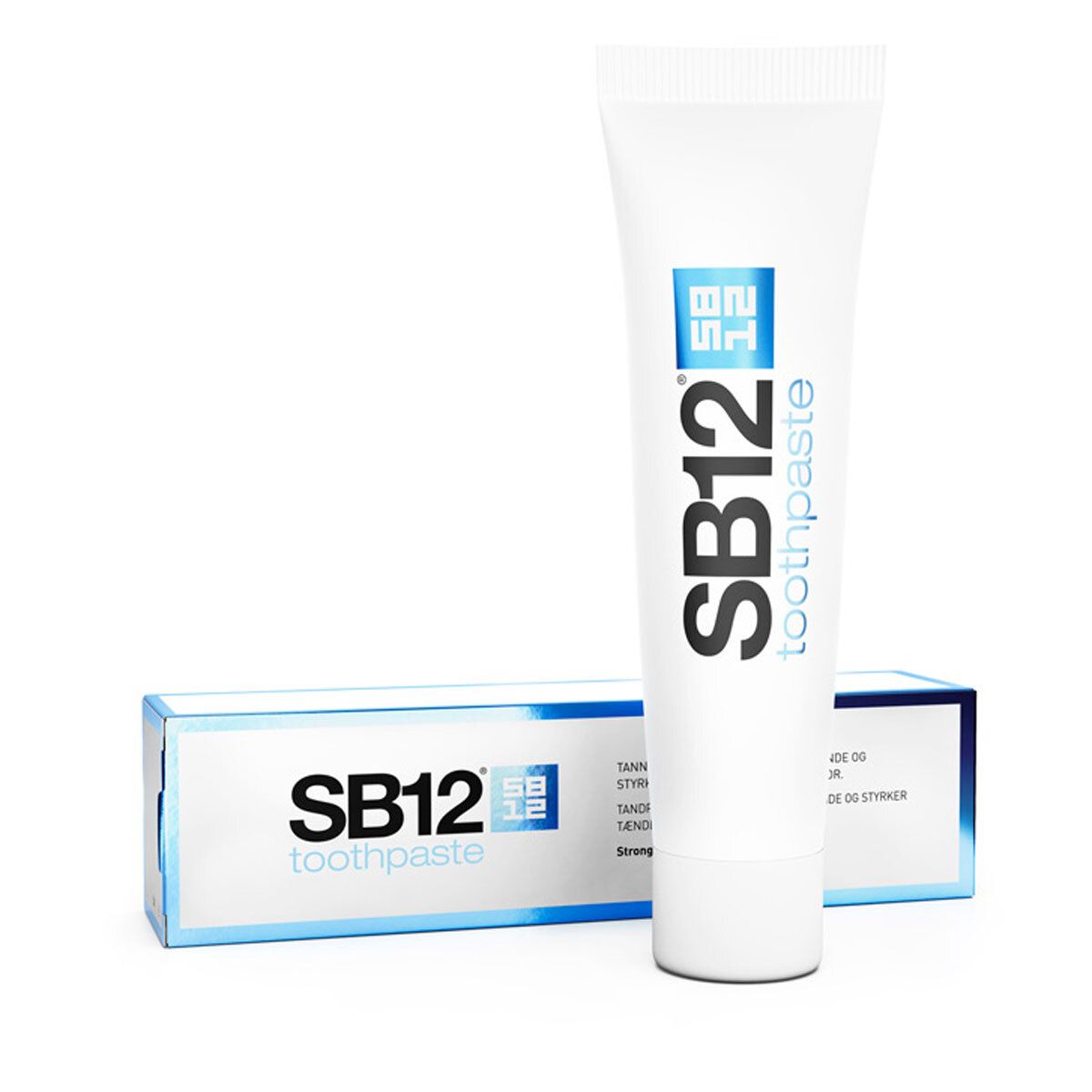 Køb SB12 Tandpasta strong mint - 100 ml. billigt hos Med24.dk