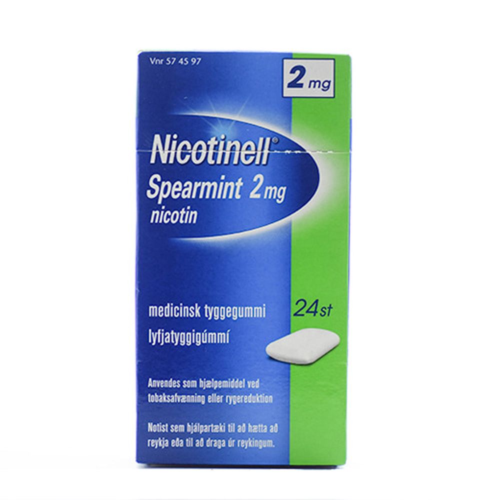 Nicotinell Tyggegummi (spearmint) 2 mg - 24 stk. - Med24.dk