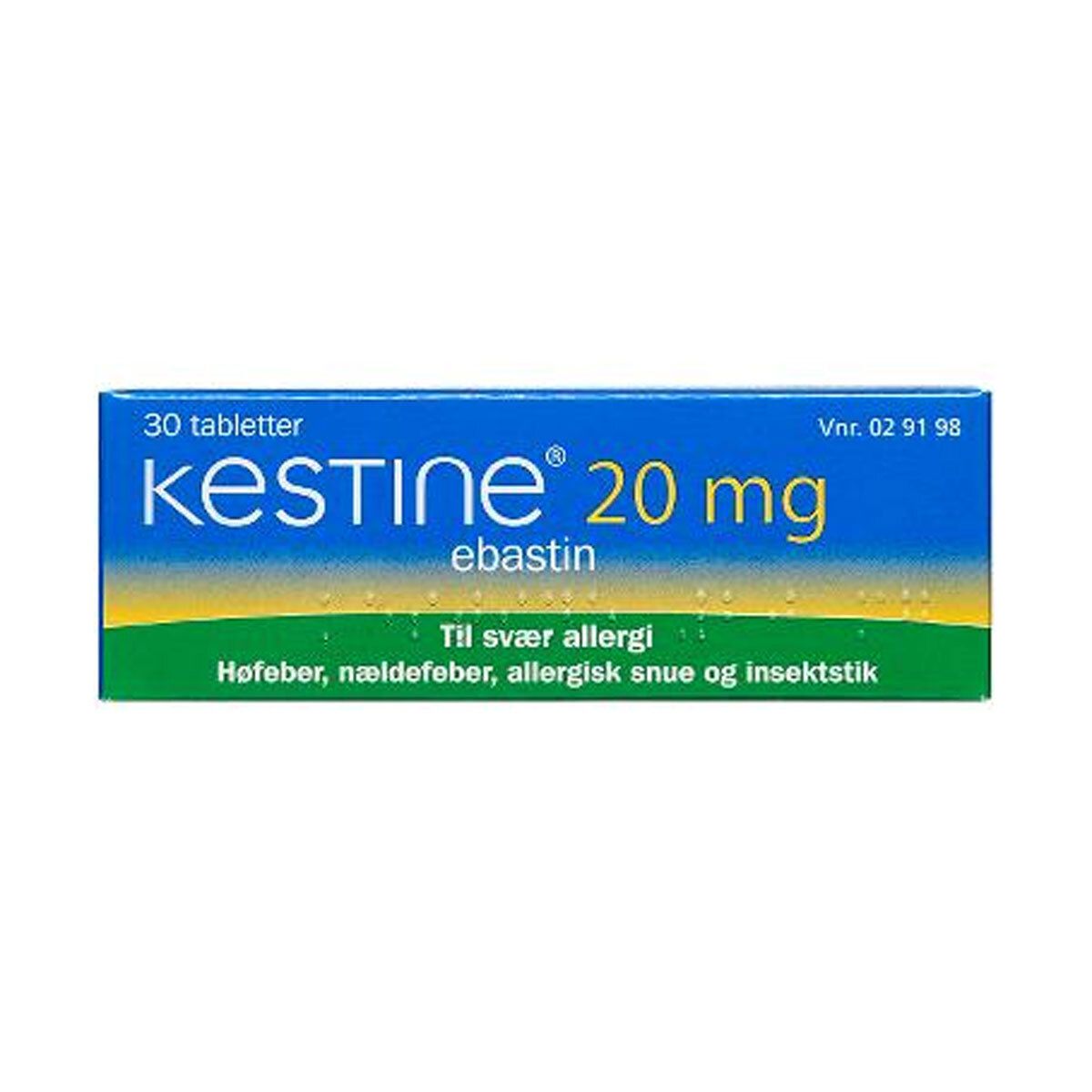 Køb Kestine 20 mg - 30 tabl. hos Med24.dk