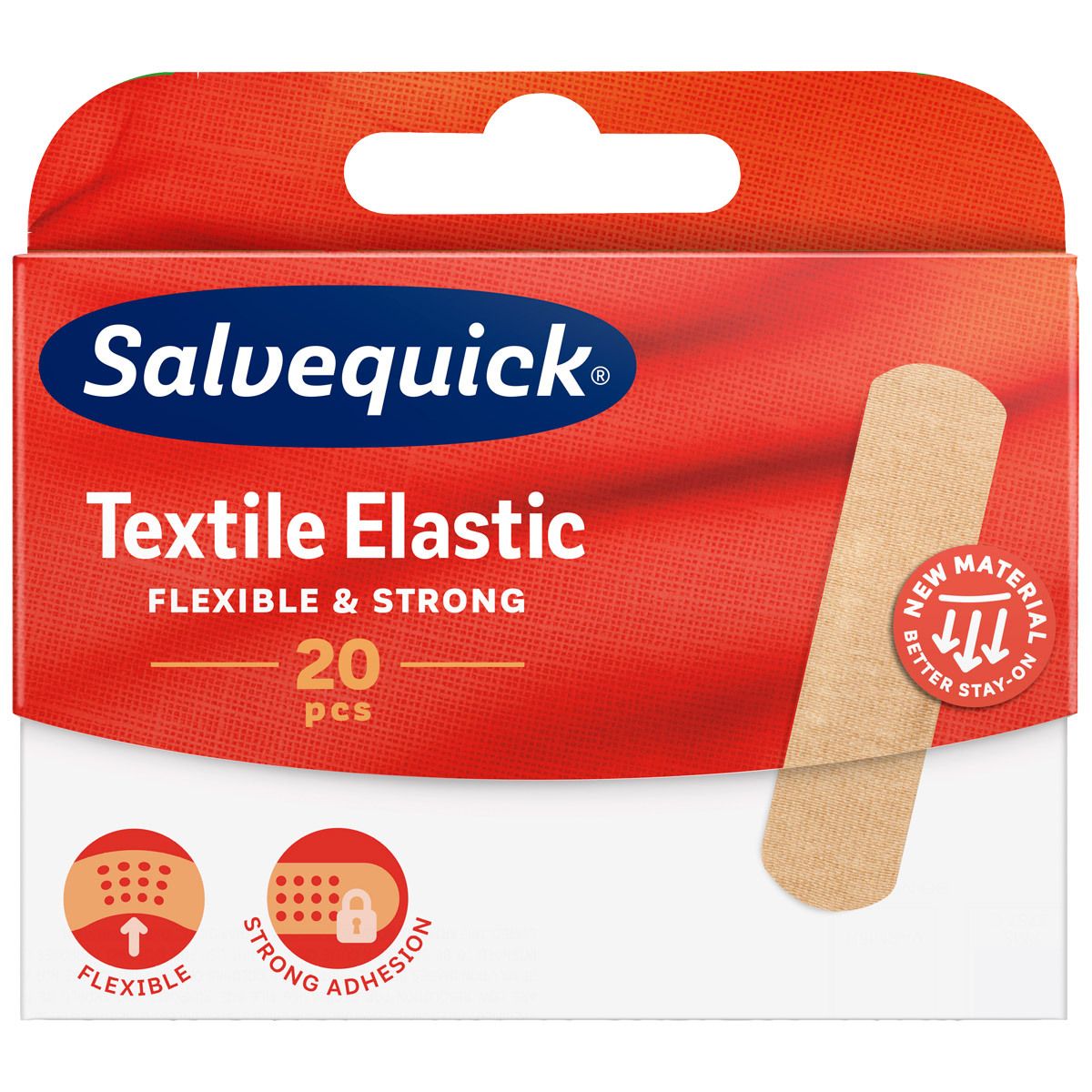 SalvequickMED Textile Elastic Plaster - 20 stk - Med24.dk