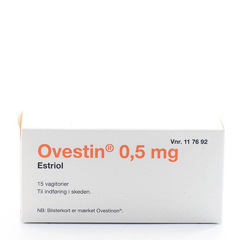 Ovestin Vagitorier, 0,5mg - 15 stk. - Med24.dk