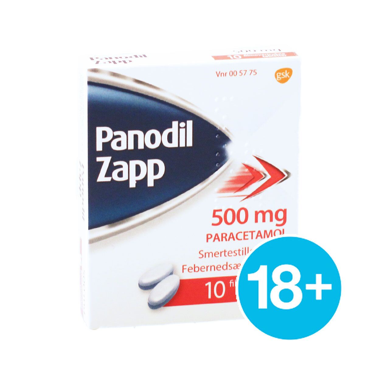 Panodil Zapp 500 mg - 10 tabl. → Hurtig smertestillende & Fast lav pris