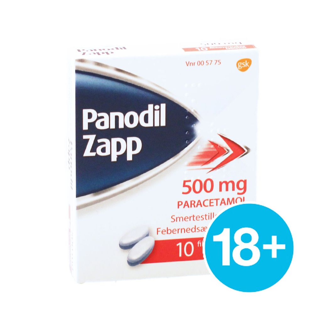 Panodil Zapp 500 mg - 10 tabl. ? Hurtig levering