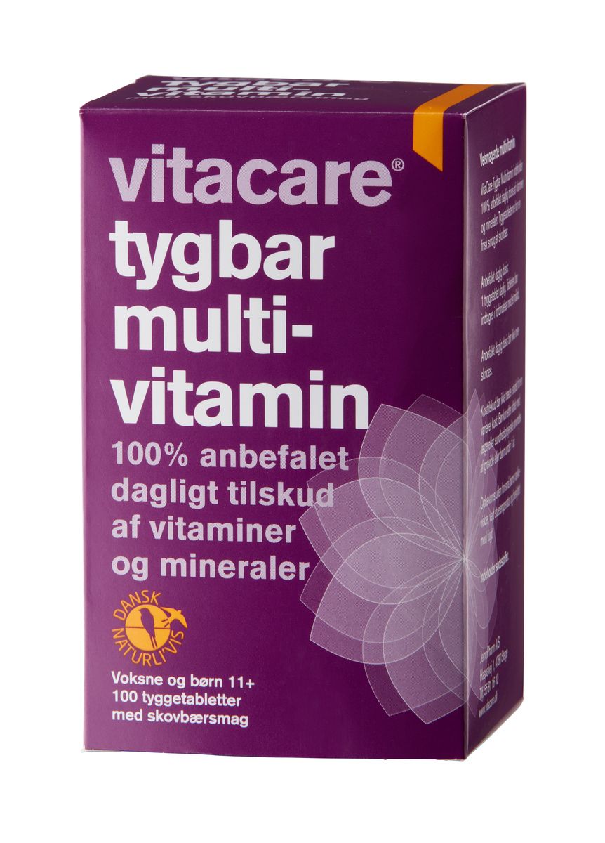 Køb VitaCare Tygbar Multivitamin 100 tab hos Med24.dk
