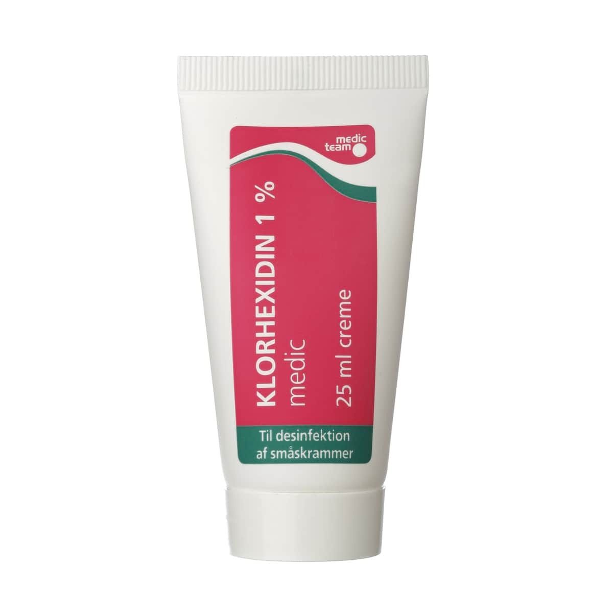 Klorhexidin creme 1% - 25 ml - Køb hos Med24.dk.