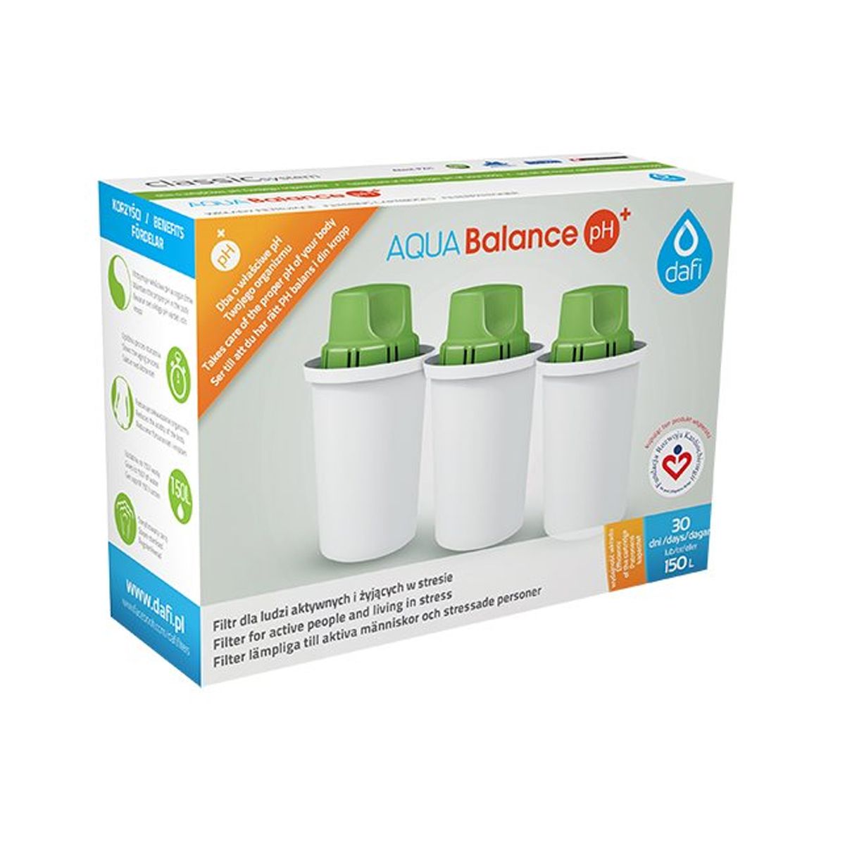 Køb Dafi AquaBalance pH+ filterpatroner, 3 stk. billigt hos Med24.dk