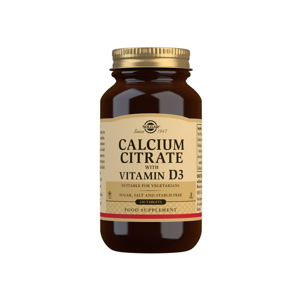 Køb Solgar Calcium Citrate + D3 - 240 tab hos Med24.dk