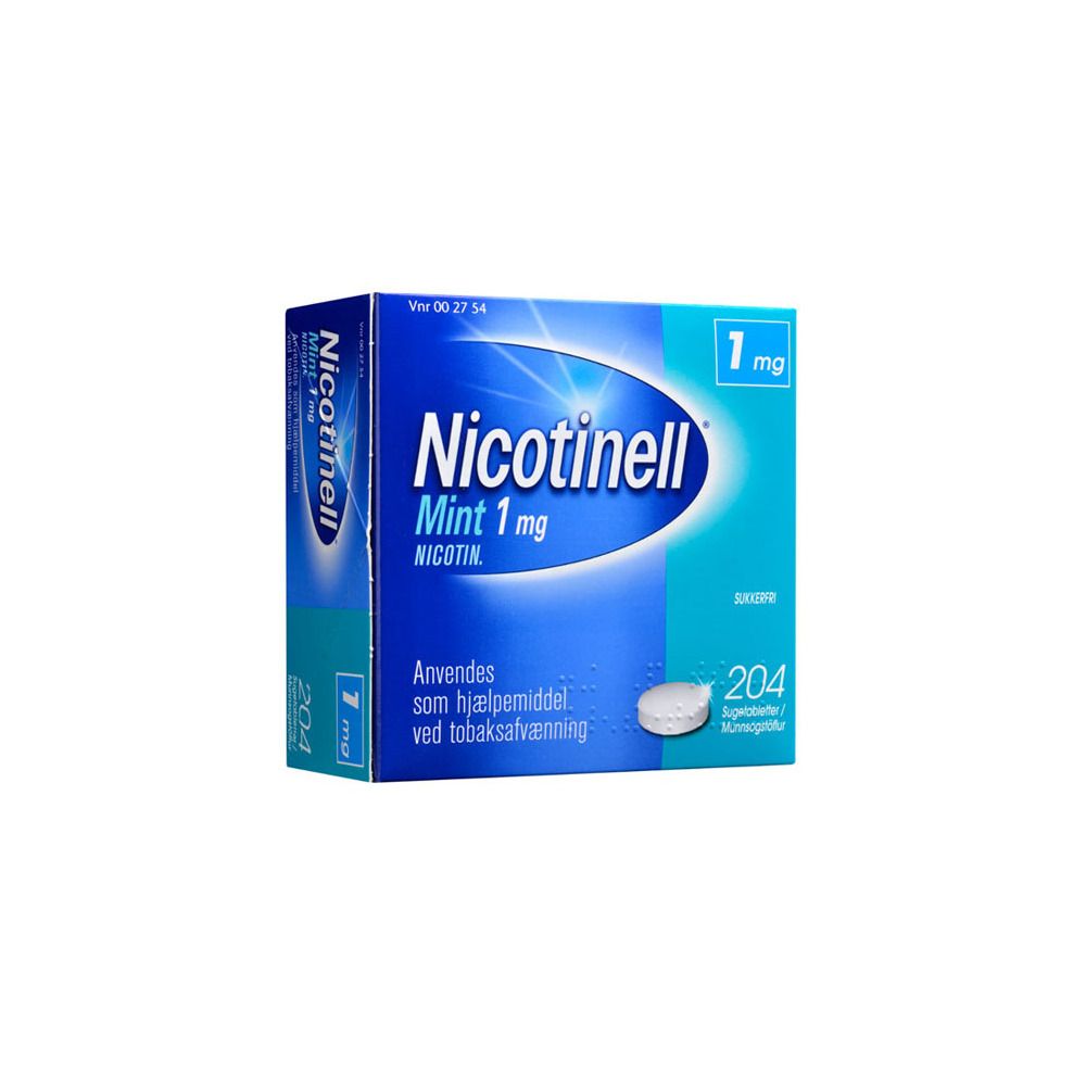 Nicotinell Mint Sugetablet 1mg - 204 stk - Med24.dk