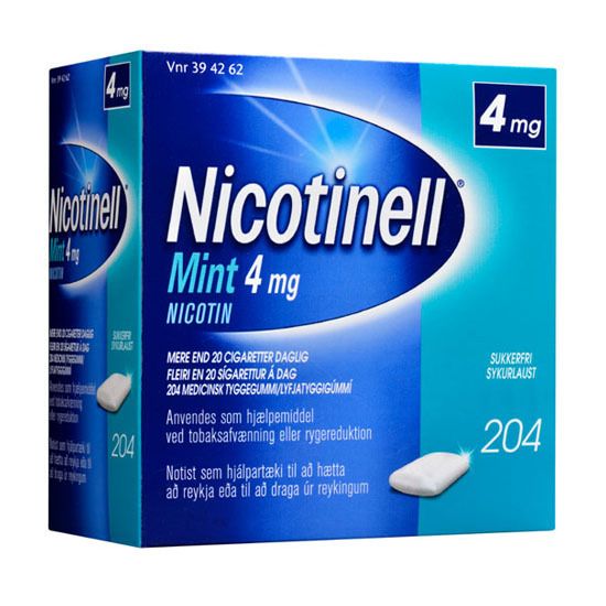 Nicotinell Tyggegummi (Mint) 4mg - 204 stk - Med24.dk