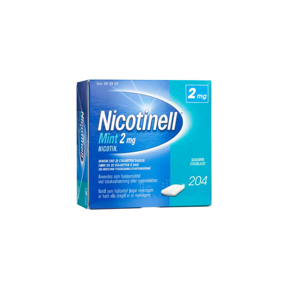 Nicotinell Tyggegummi (Mint) 2mg - 204 stk - Med24.dk