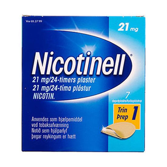 Nicotinell Nikotinplaster 21 mg/24 timer - 7 plastre - Med24.dk