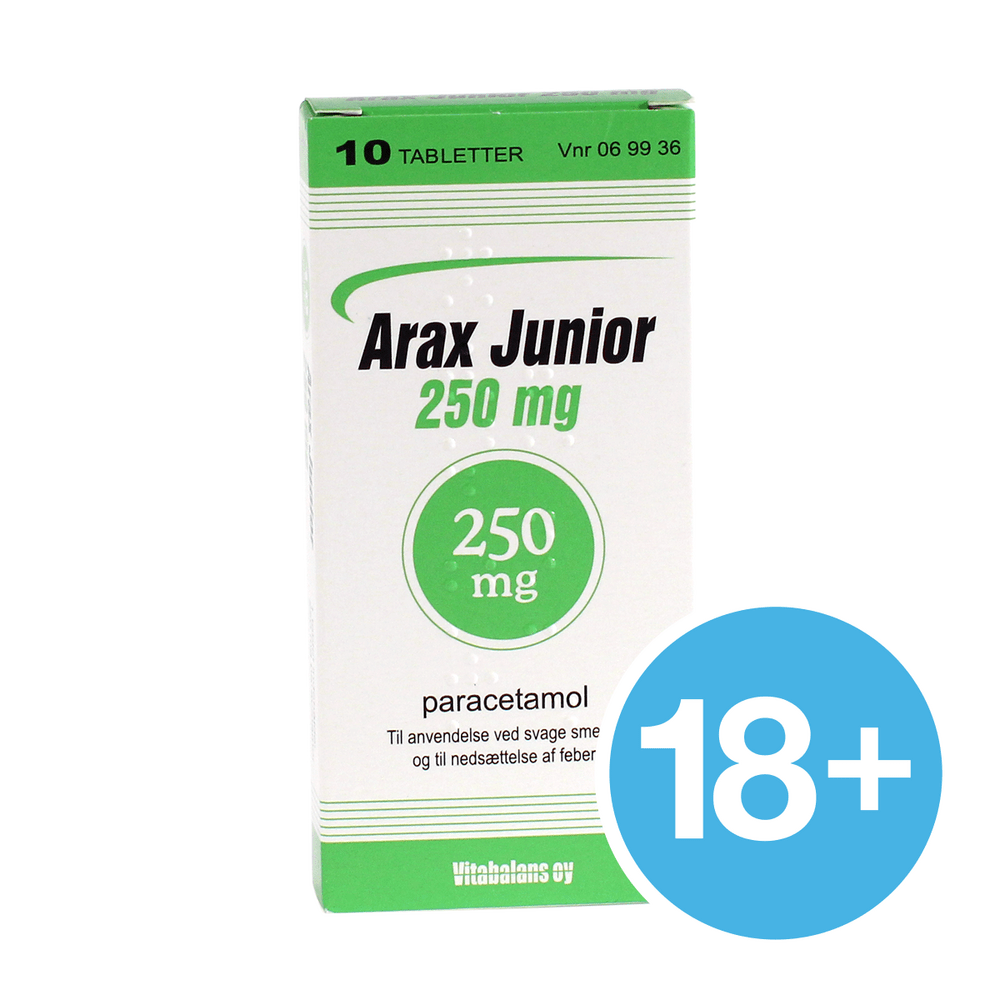 Arax Junior 250 mg - 10 tabletter - Køb hos Med24.dk