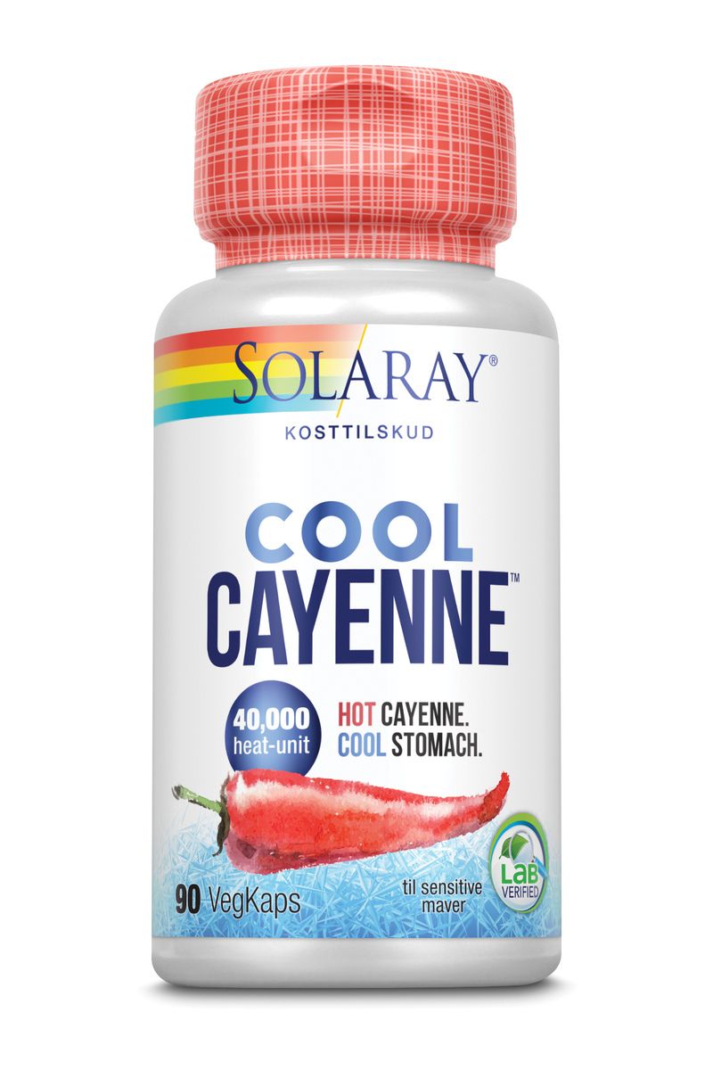 Køb Solaray Cool Cayenne - 90 kaps. billigt hos Med24.dk