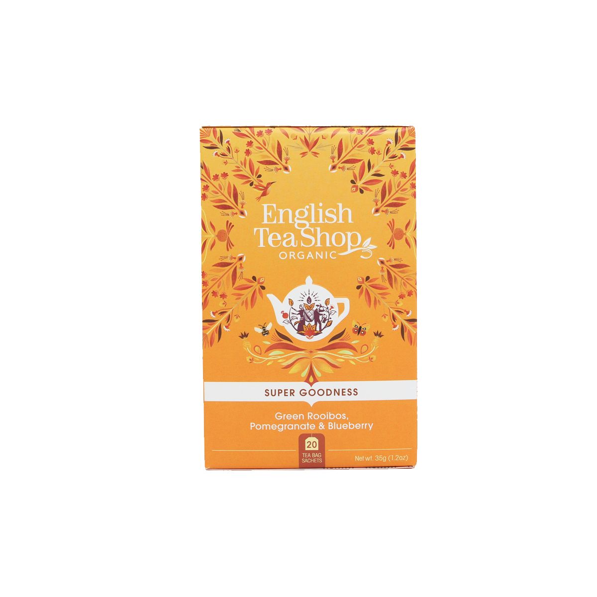 Køb English Tea Shop Green Rooibos Pomegranate Ø hos Med24.dk