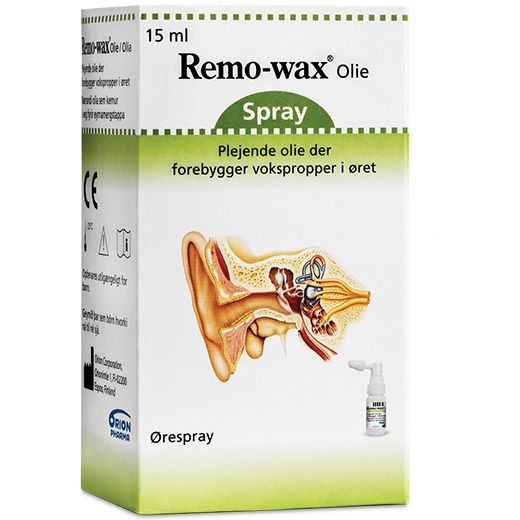 Remo-wax olie ørespray - 15 ml