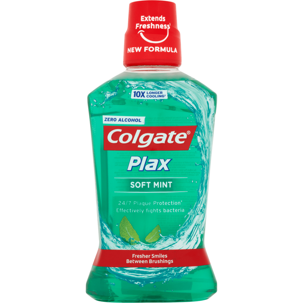 Køb Colgate Plax Green Soft Mint Mundskyl 500 ml hos Med24.dk