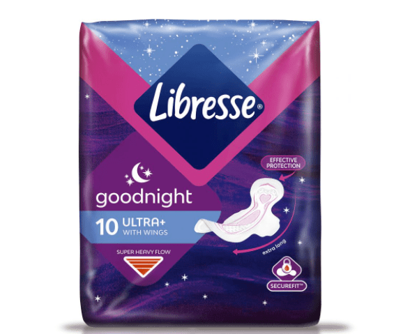 Libresse Ultra Night Wings - 10 stk - Med24.dk