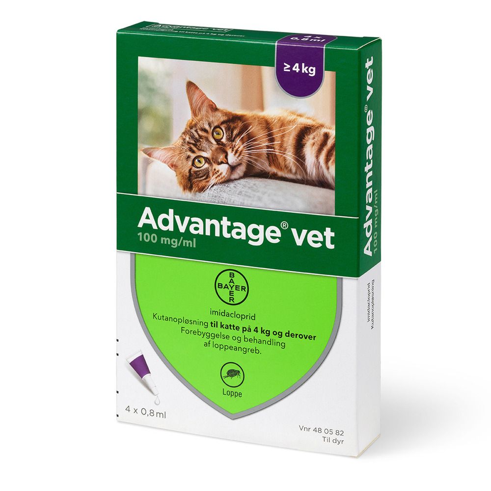 Advantage pour-on Vet kat, 4-8 kg - Med24.dk
