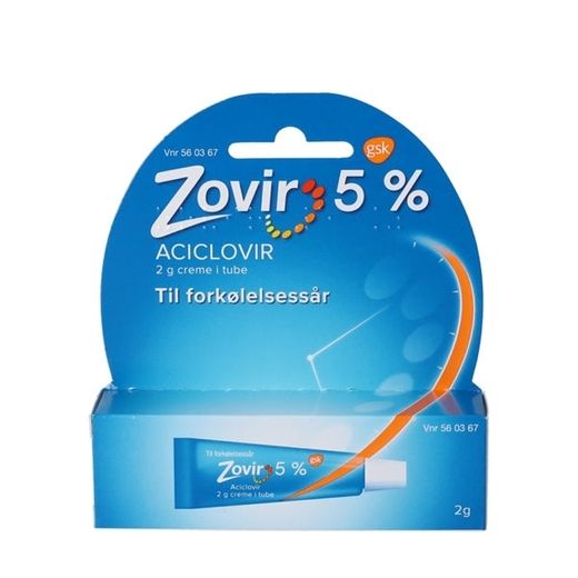 Zovir 5% creme - 2g - Med24.dk