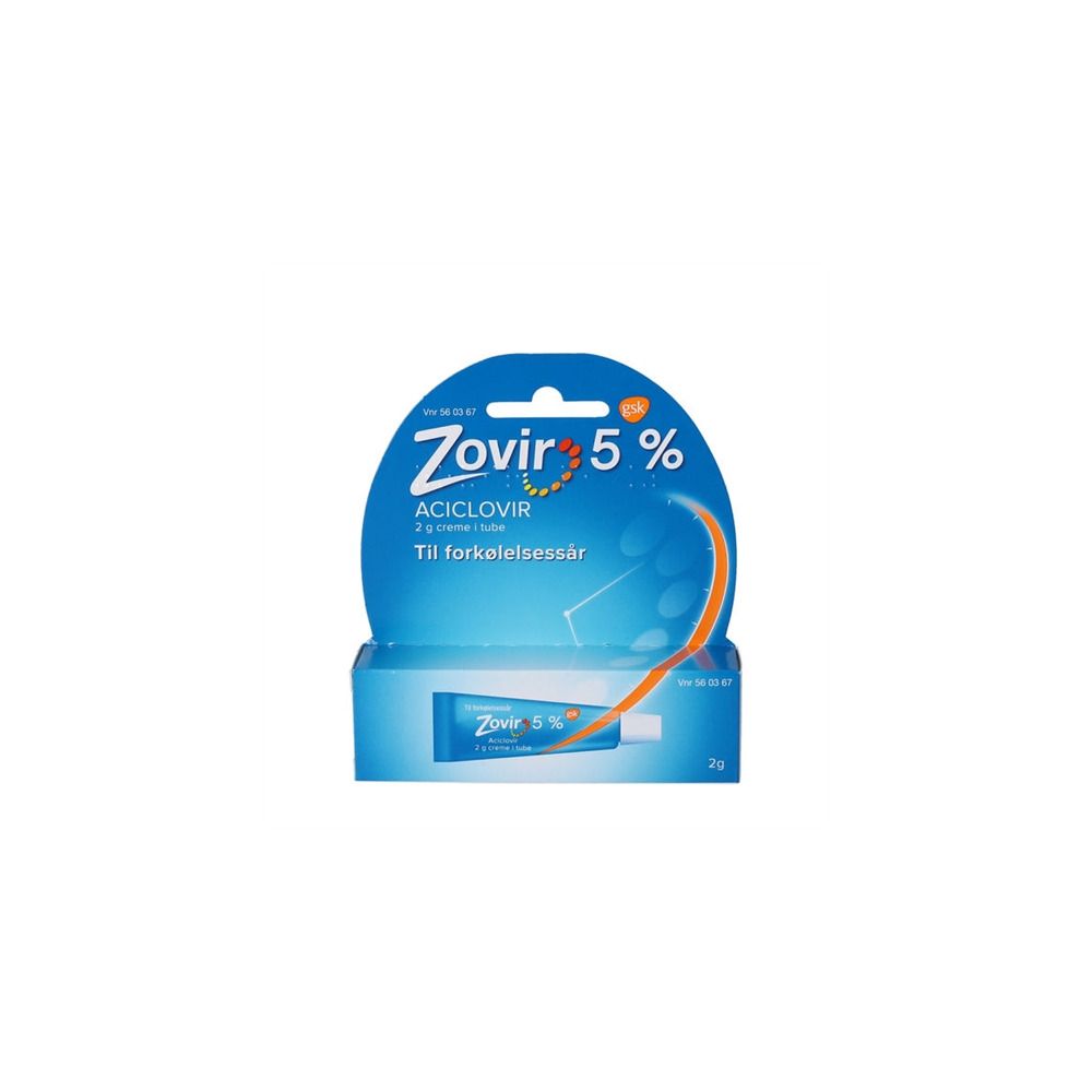 Zovir 5% creme - 2g - Med24.dk