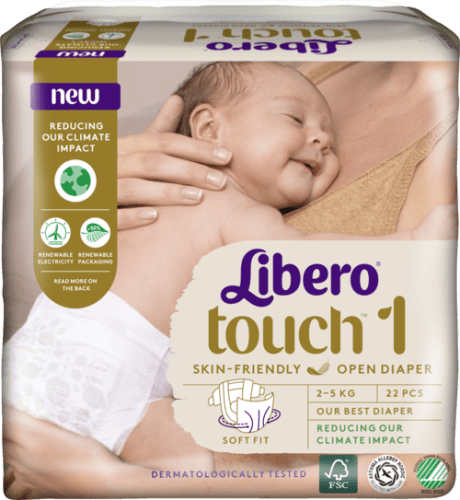 Køb Libero Touch 1 bleer til 2-5 kg - 22 stk.billigt hos Med24.dk