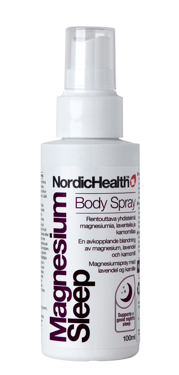 Køb NordicHealth Magnesium Sleep Body Spray billigt hos Med24.dk
