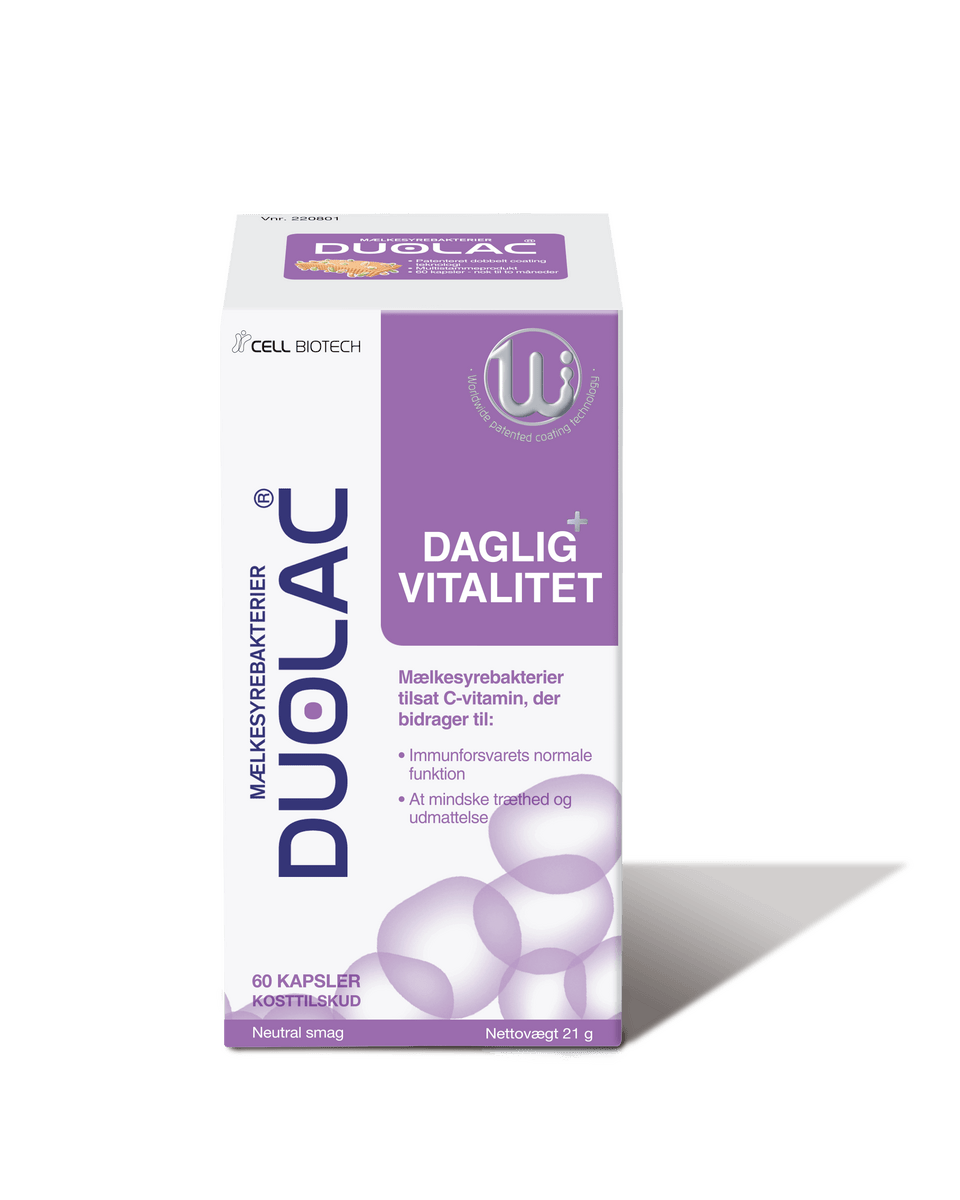 Køb Duolac Daglig+ Vitalitet - 60 kaps. billigt hos Med24.dk