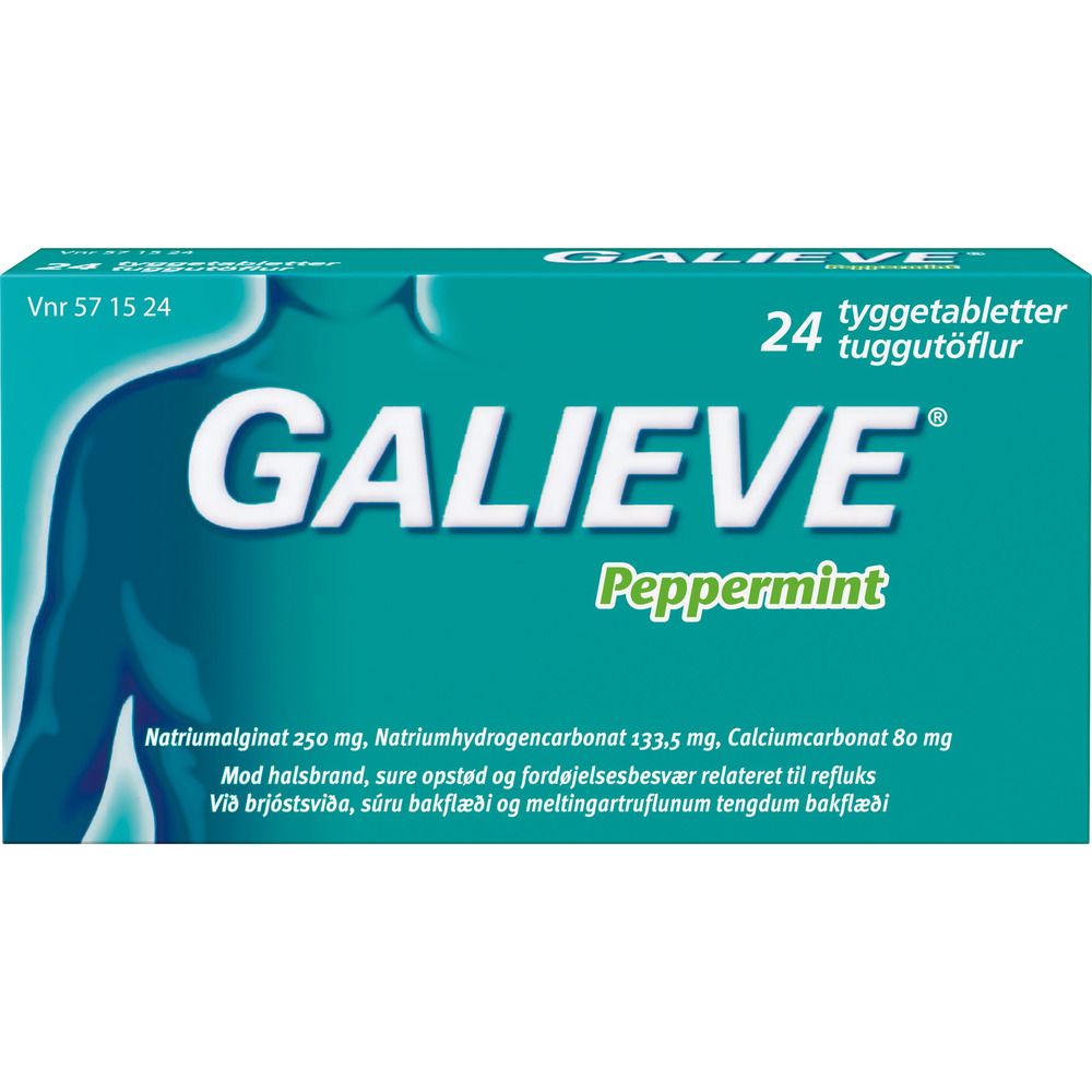 Galieve Peppermint tyggetabletter - 24 stk - Med24.dk