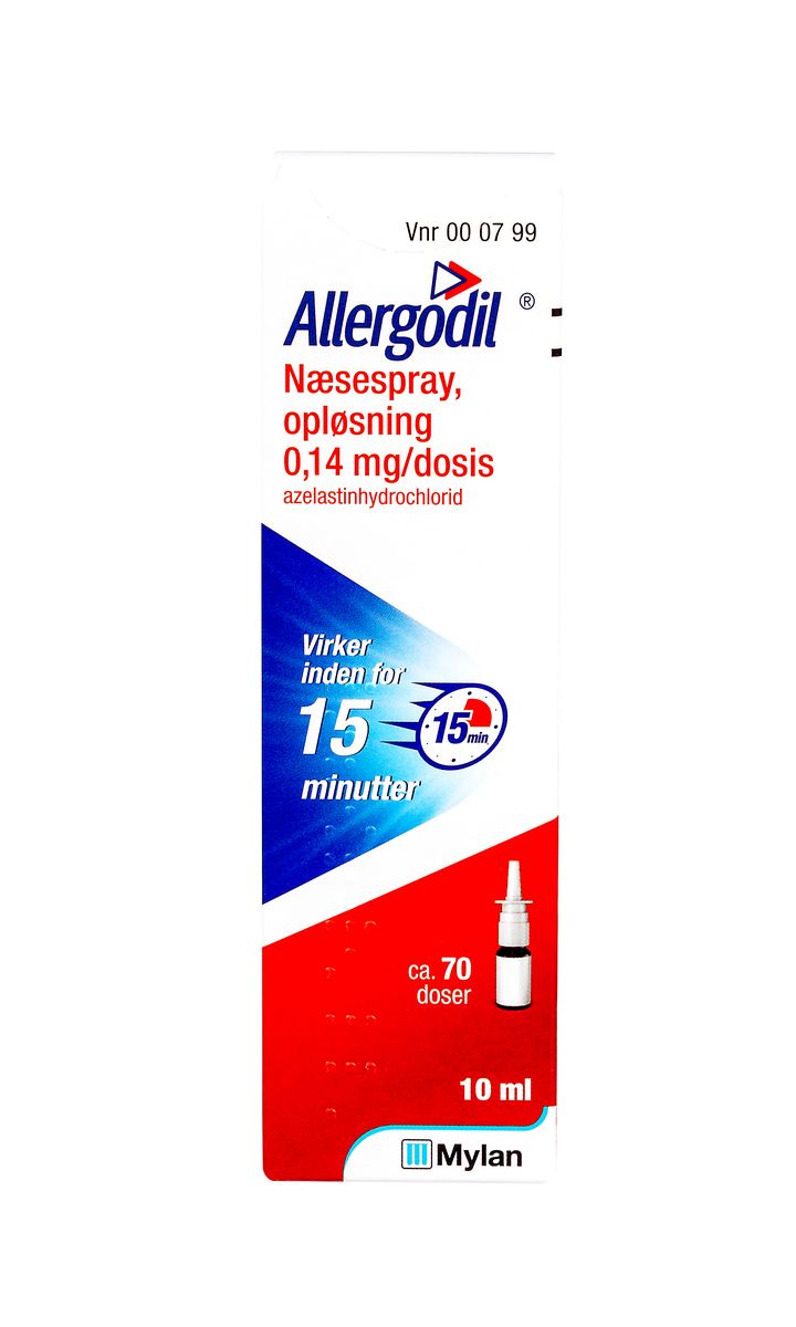 Allergodil Næsespray 0,14 mg - 70 doser - Med24.dk