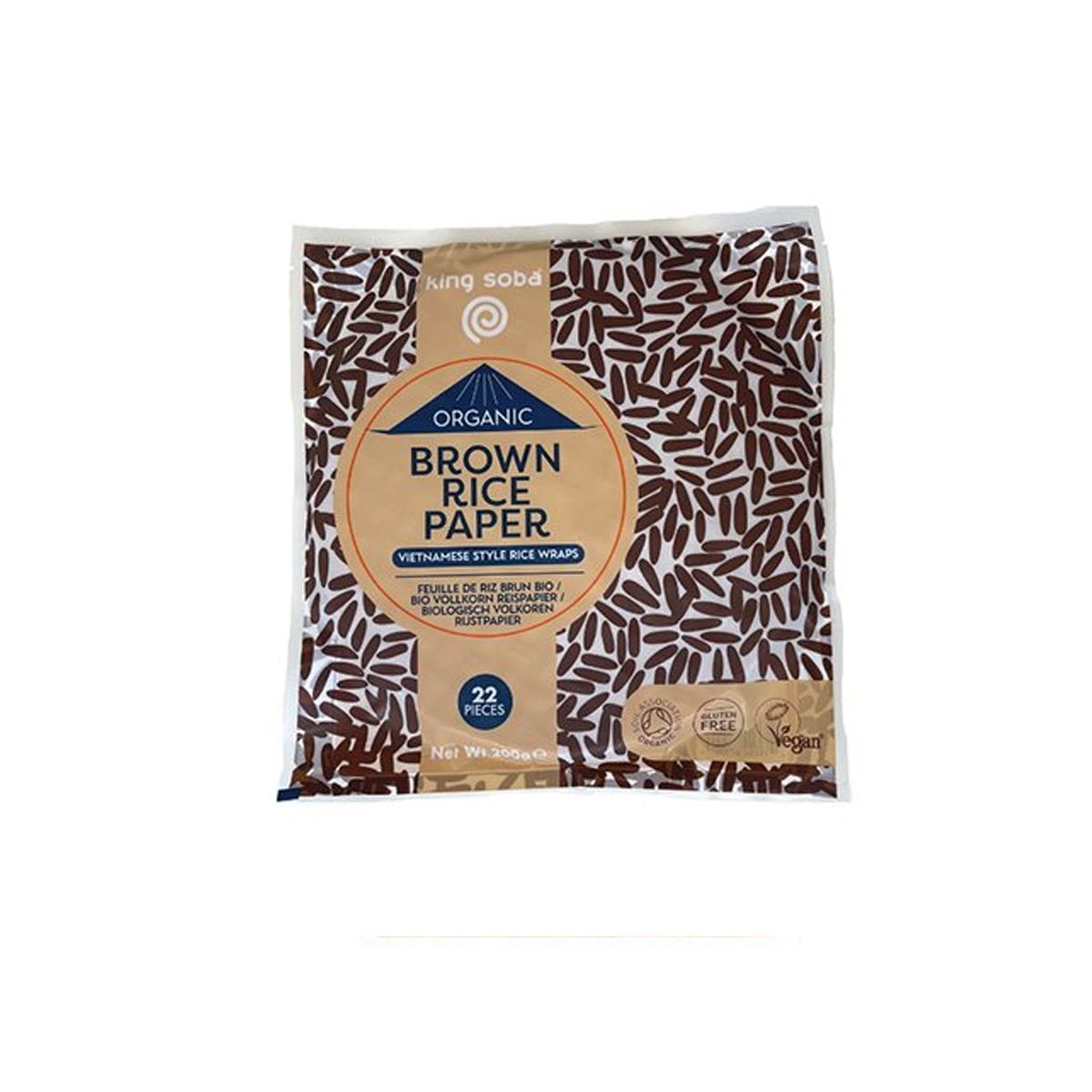King Soba Brown Rice Paper Ø - 200 g - Med24.dk