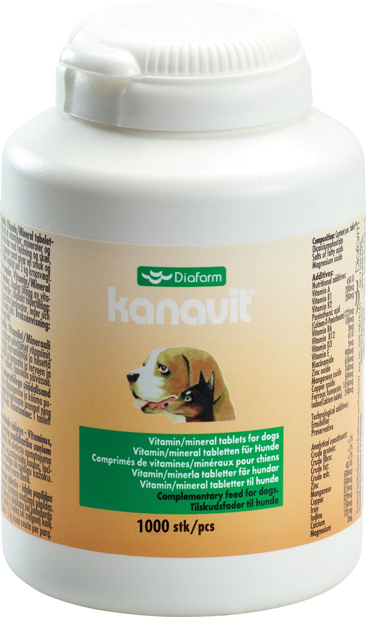 Køb Diafarm Kanavit Tabletter - 1000 stk. hos Med24.dk