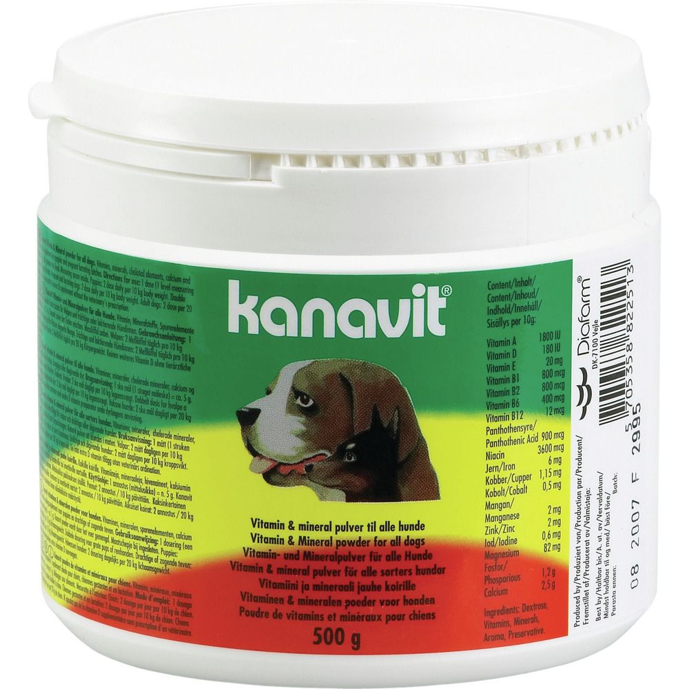 Køb Diafarm Kanavit Vitamin + Mineralpulver - 500 g hos Med24.dk