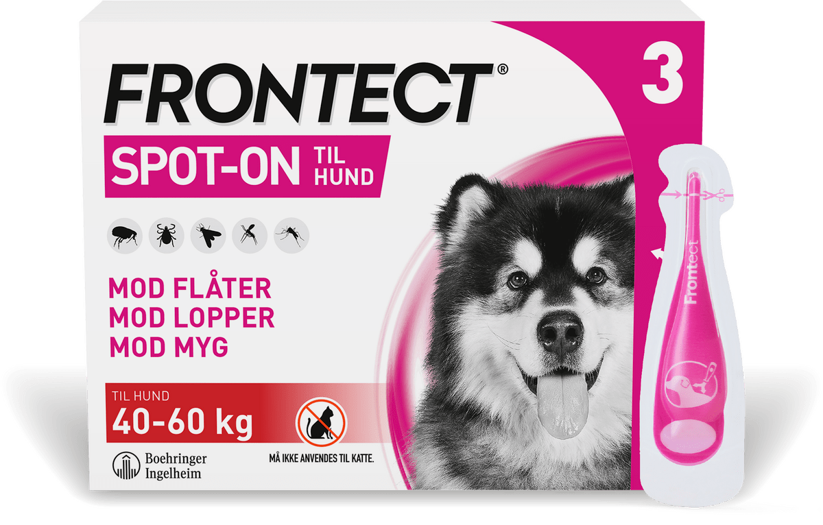 Køb Frontect Spot On til hunde, 40-60 kg - 3 pipetter | Med24.dk