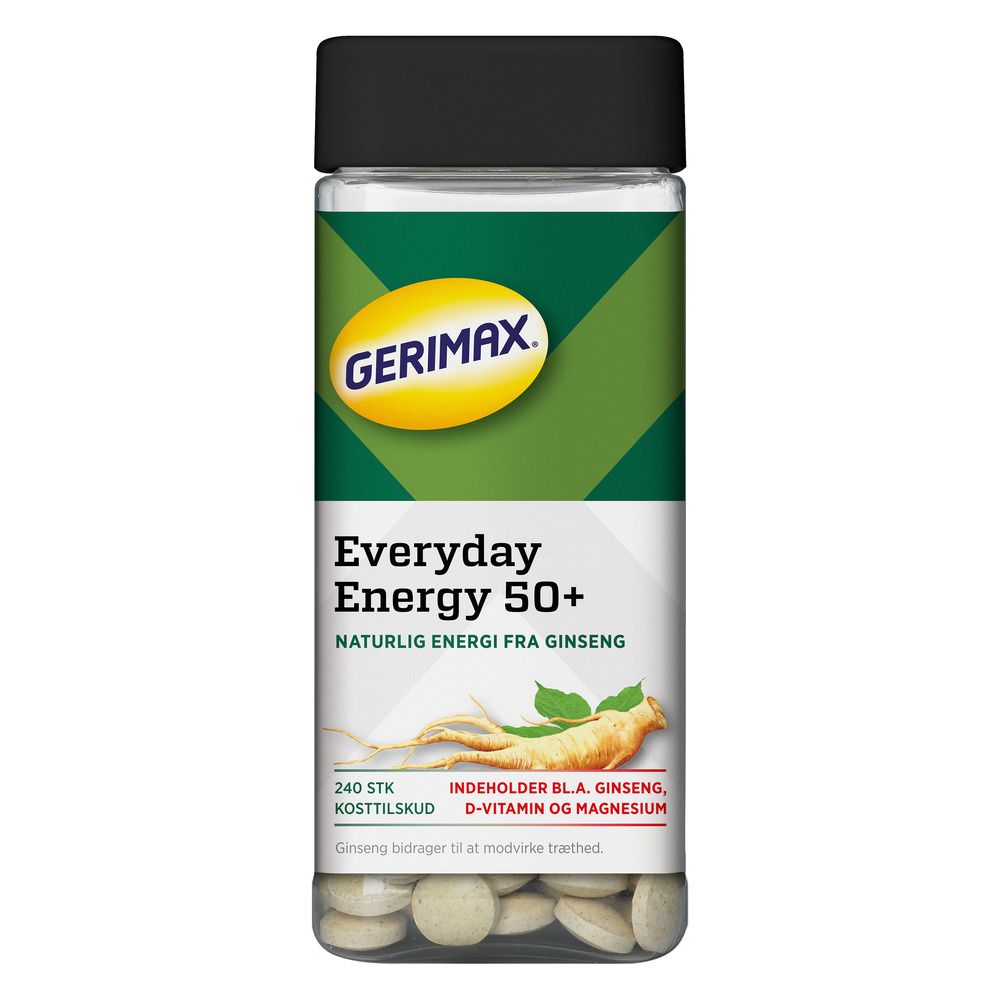 Køb Gerimax Everyday Energy 50+ - 240 tabl. - billigt hos Med24.dk