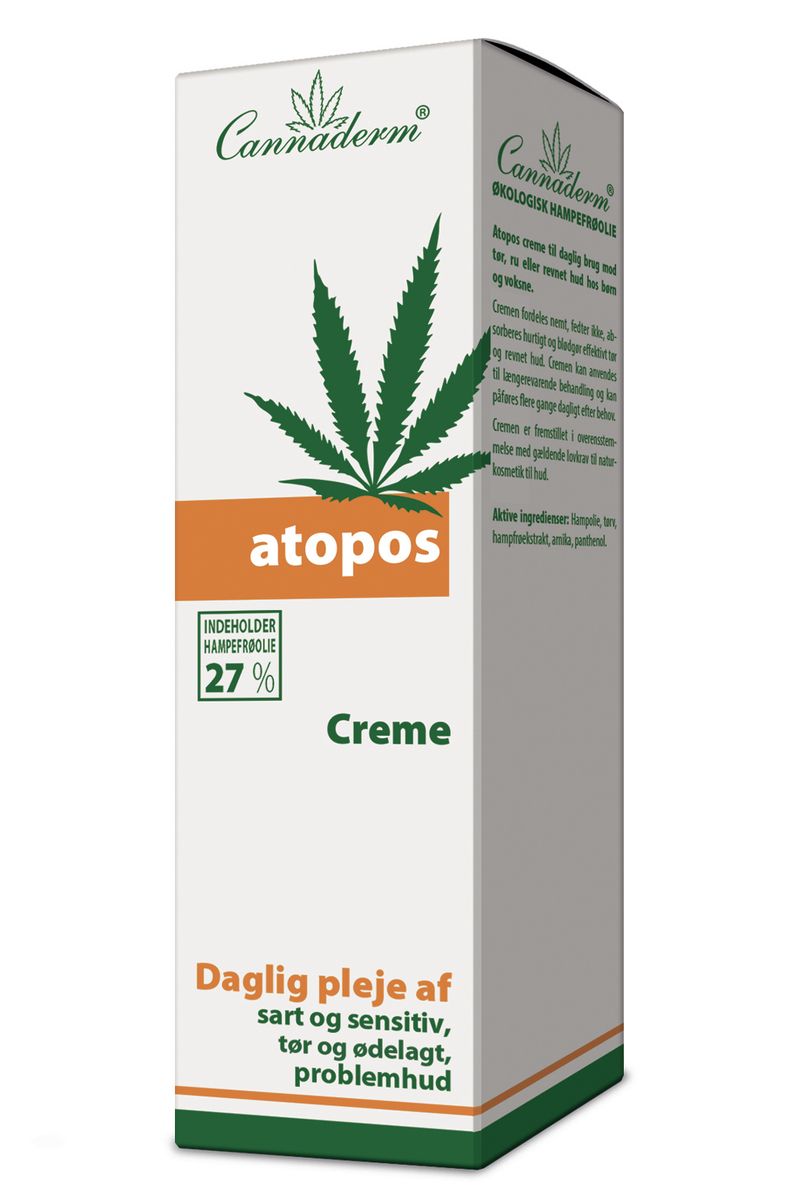 Køb Cannaderm Atopos Creme tør & ødelagt hud - 75 g | Med24.dk
