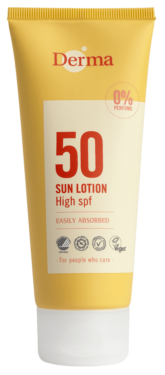 Køb Derma Sollotion SPF50 100 ml billigt hos Med24.dk