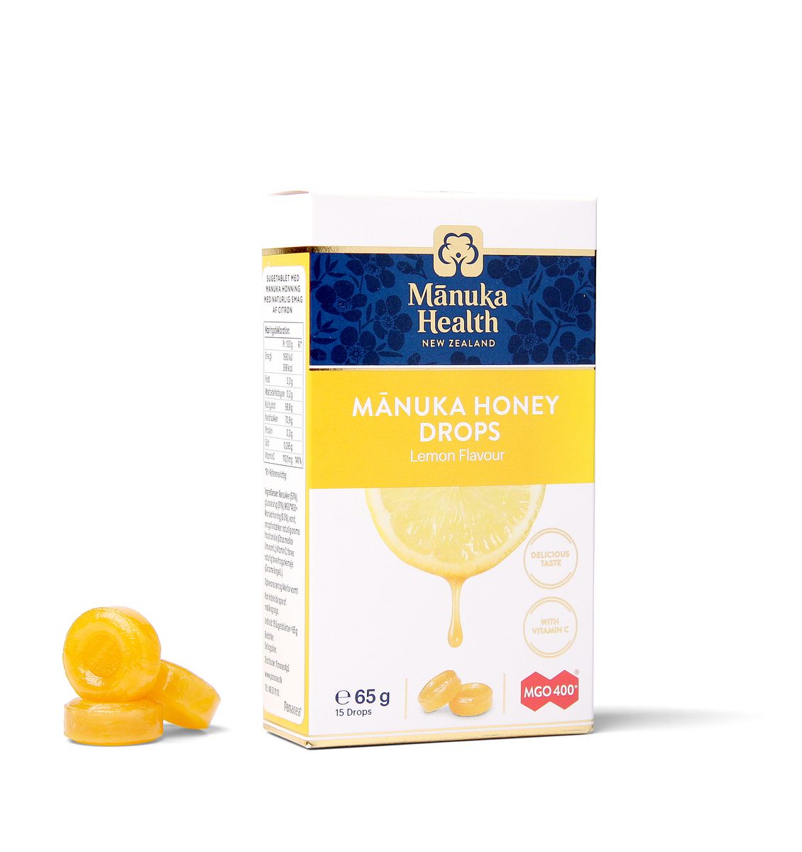 Manuka Health Honey Drops Citron - 15 sugetabl. | Med24.dk