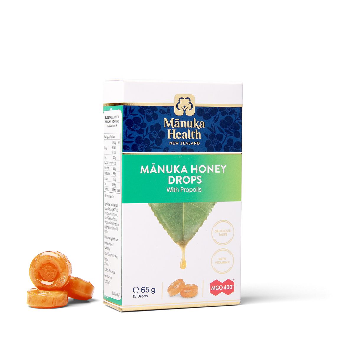 Manuka Health Honey Drops Propolis - 15 sugetabl. | Med24.dk