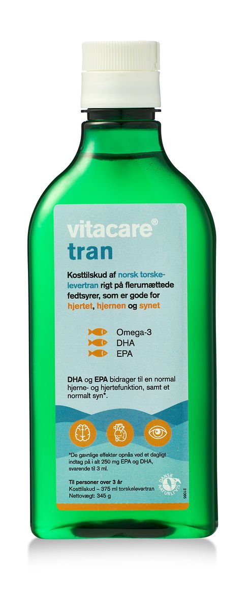 Køb VitaCare Levertran u. citrus smag - 375 ml hos Med24.dk