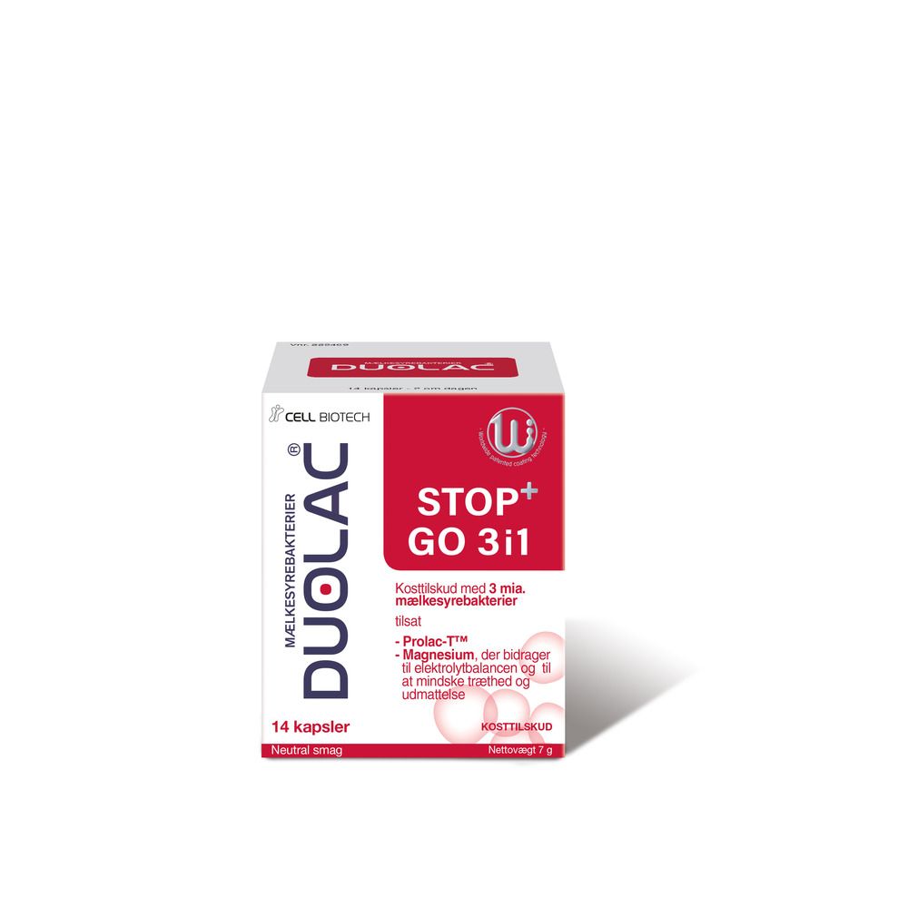 Køb Duolac Stop+Go 3i1 - 14 kaps. - billigt hos Med24.dk