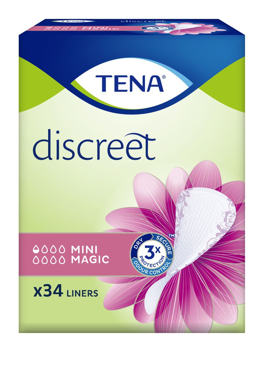 TENA Discreet Mini Magic Inkontinenstrusseindlæg 34 stk. | Med24.dk